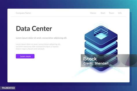 데이터 센터 웹 서식 파일입니다 서버 룸의 장비 큰 컴퓨팅 파워 현대 기술 슈퍼 컴퓨터 아이소메트릭 편집 가능한 벡터 일러스트입니다 네트워크 서버에 대한 스톡 벡터 아트 및