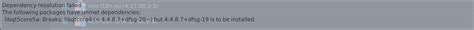 How Do I Fix Dependency Break Error Rdebian