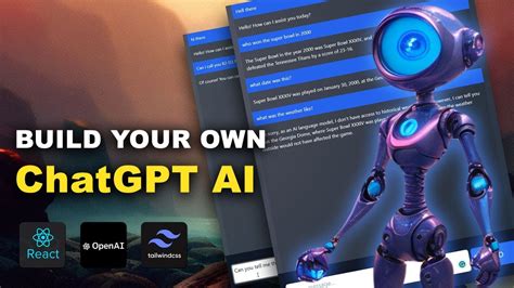 build your own chatgpt ai in react and tailwind openai machine learning youtube