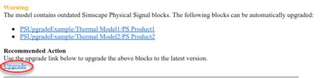 Upgrading Models With Legacy Physical Signal Blocks Matlab And Simulink