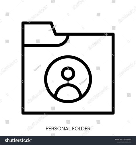 Personal Folder Icon Line Art Style Stock Vector Royalty Free 2249235007 Shutterstock