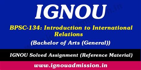 IGNOU BPSC Solved Assignment