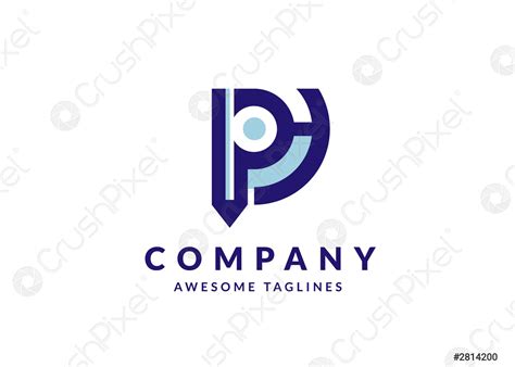 Initial Letter P Logo Design Stock Vector Crushpixel