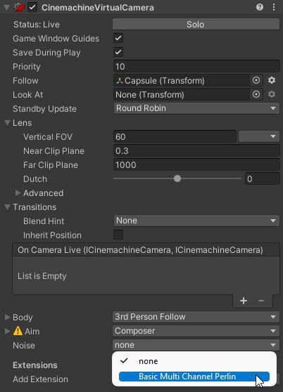 How To Create The Hand Held Look On Unity Cameras Using Noise Justin