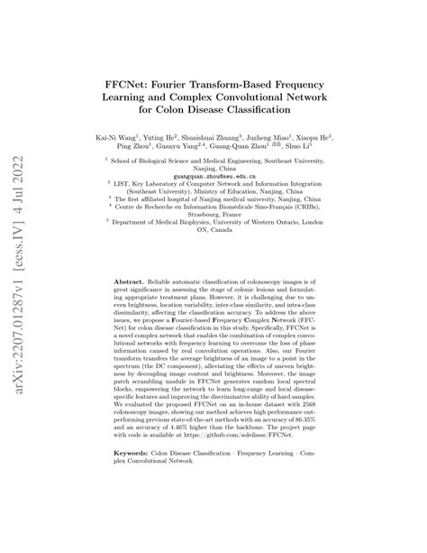 Pdf Ffcnet Fourier Transform Based Frequency Learning And Complex