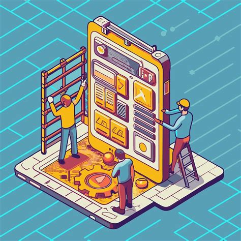 A Cartoon Of Three Men Working On A Computer Screen Premium Ai