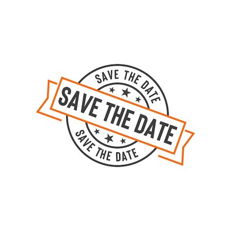 Premium Vector Save The Date Stamp Seal Vector Template