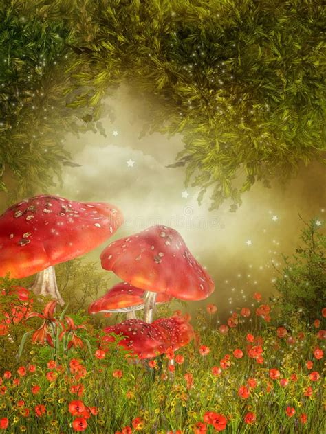 Fairytale Mushroom House Stock Illustration Illustration Of Mushroom
