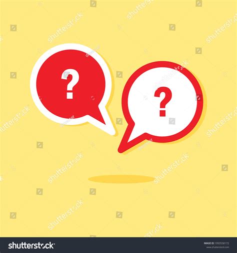 Chat Speech Message Bubbles Question Marks Stock Vector Royalty Free