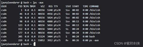 Linux Shell编程学习笔记59： Ps 获取系统进程信息，类似于windows系统中的tasklist 命令 Csdn博客