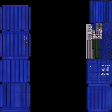 컨테이너 10 피트 로우 폴리 파란색 3d 모델 19 Max Fbx Obj 3ds Free3d