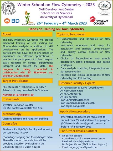 Hands On Training In Flow Cytometry Indiabioscience