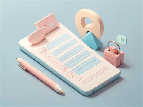 Premium Ai Image Immersive 3d Questionnaire Interactive Surveys With Multiple Choice Answers