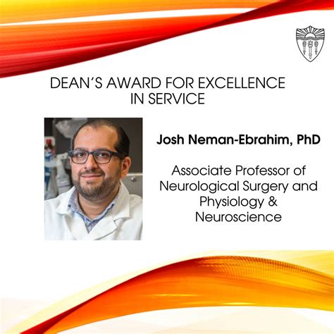 🌟join Us In Celebrating Josh Neman Ebrahim Phd In Receiving The Deans Award For Excellence In