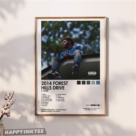 J Cole 2014 Forest Hills Drive Album Tracklist Poster