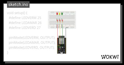 Eps32 Traffic Light Wokwi Esp32 Stm32 Arduino Simulator