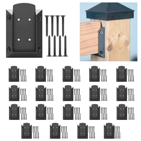 Kastforce 20pcs Deck Railing Brackets Connectors For 2x4 15x35 Railing Wood Post