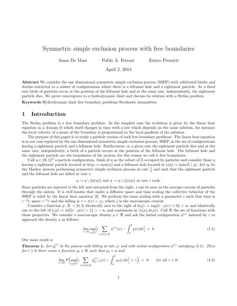 Pdf Symmetric Simple Exclusion Process With Free Boundaries