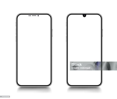 스마트폰 휴대 전화 템플릿입니다 전화 디지털 장치의 사실적인 벡터 일러스트레이션 0명에 대한 스톡 벡터 아트 및 기타 이미지
