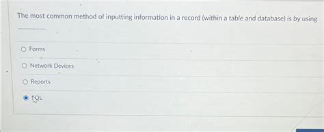 solved the most common method of inputting information in a