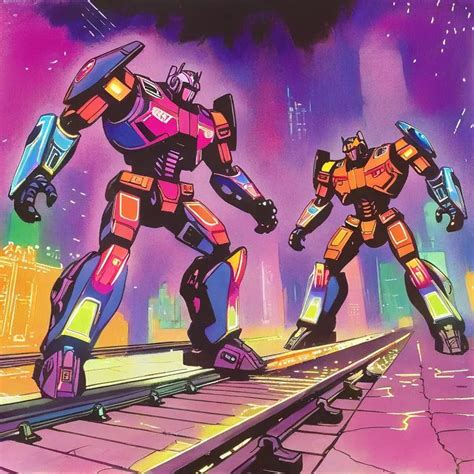 Robot Duel On Train Tracks Coloring Page Free Printables Tiny Sketcher