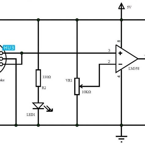 circuit diagram of the mq 2 gas sensor source electronic hub