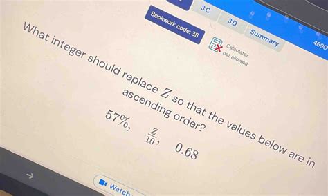 Solved 3c 3d Bookwork Code 3b Calculator Summary 4690 Not Allowed Hat Integer Should Replac Math
