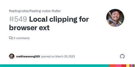 Local Clipping For Browser Ext · Issue 549 · Fleetingnotesfleeting