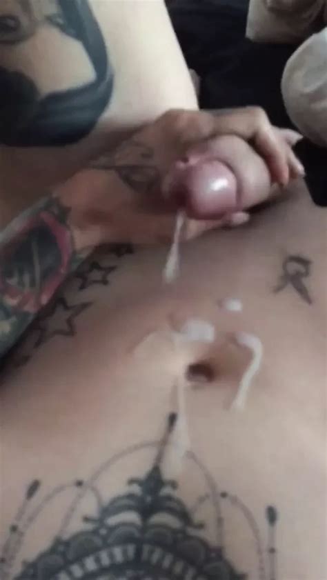 Tattooed Hottie Cums Big Tits Cumshot Trans Woman Big Cock Hd Porn