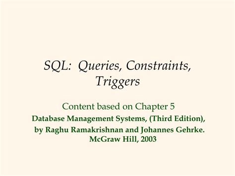 Ppt Sql Queries Constraints Triggers Powerpoint Presentation Free Download Id6018004