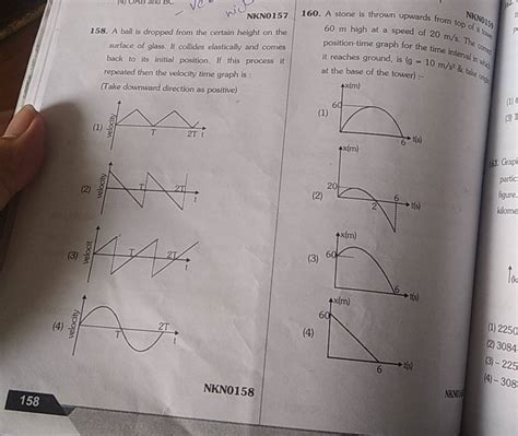 158 A Ball Is Dropped From The Certain Height On The 60 M High At A Spee