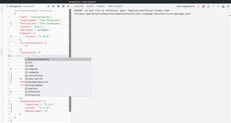 Intellisense In Json File Is Not Working Issue Microsoft Vscode Github