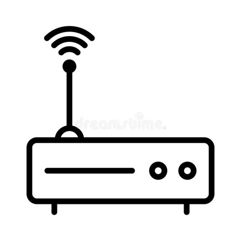 Router Thin Line Vector Icon Stock Illustration Illustration Of Color Computer 140811130