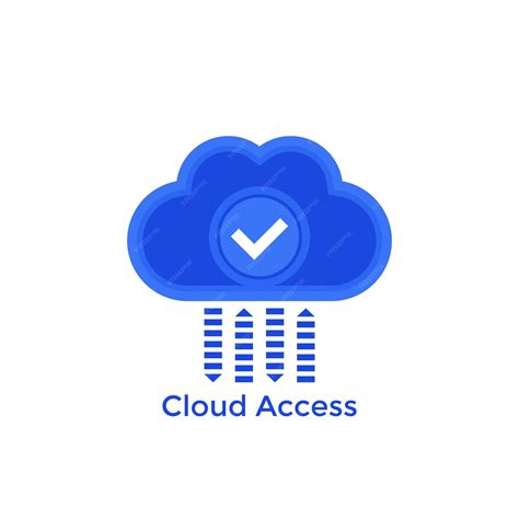 Premium Vector Cloud Access Hosting Vector Icon