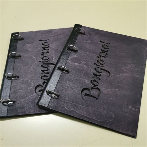 Меню А4 с механизмом и кожаной отделкой Counter Design Bar Counter Design Bar Counter