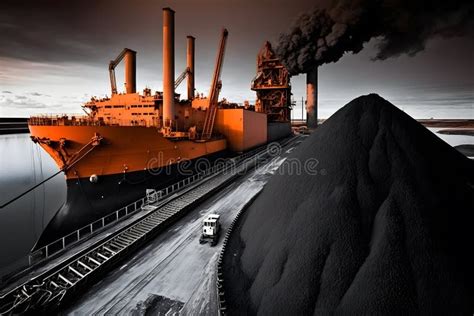 Mining And Transportation Of Coal Neural Network Ai Generated Stock Illustration Illustration