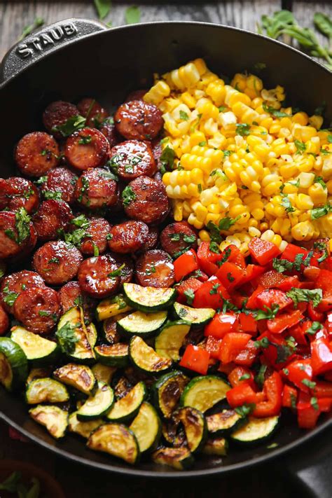Sausage And Veggies Skillet 30 Minute One Pan Meal Artofit