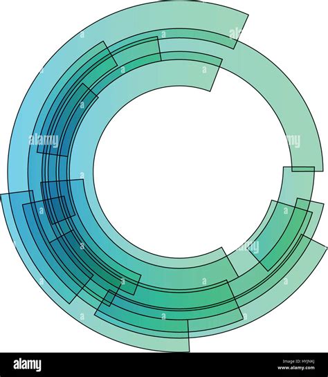 Abstract Circle Of Curved Rectangles Stock Vector Image Art Alamy