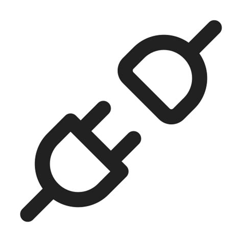 Plug Disconnected Regular User Interface And Gesture Icons