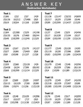 Triple Digit Subtraction With Regrouping Worksheets Subtract Digit Numbers