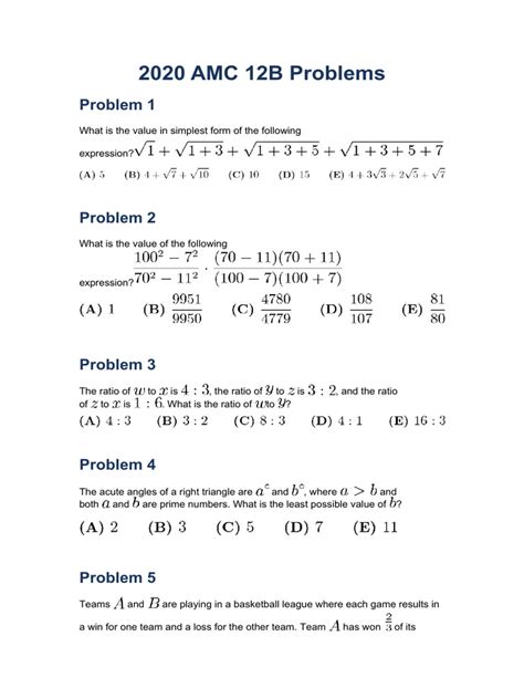2020 Amc 12b Problems Pdf