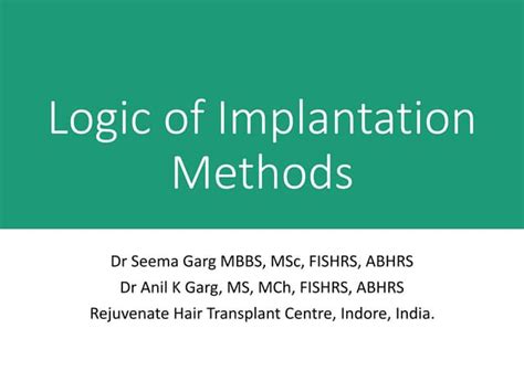 Logic Of Implantation Ppt
