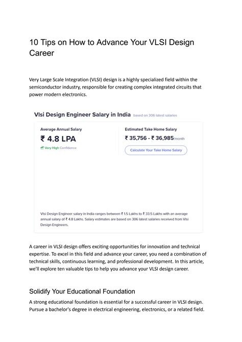 10 Tips On How To Advance Your VLSI Design Career By EDigital University Issuu