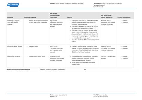 Scaffolding Rams Template Use And Customise The Free Template