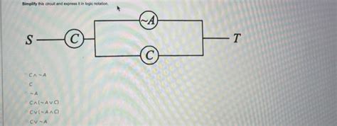 Solved Simplify This Circult And Express It In Logic