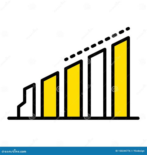 Column Chart Icon Outline Style Stock Vector Illustration Of Element