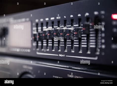 Graphic Equalizer Controls On An Audio System Stock Photo Alamy