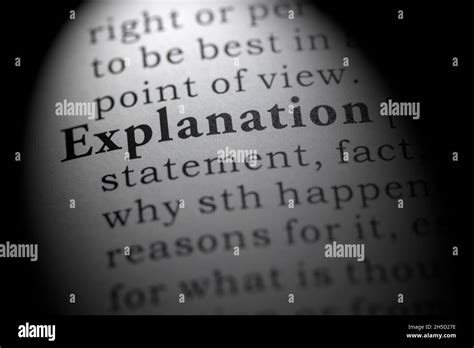 Fake Dictionary Word Dictionary Definition Of Explanation Stock Photo