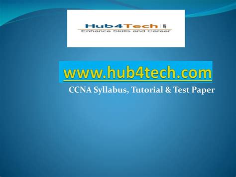 Ppt Ccna Exam Syllabus Powerpoint Presentation Free Download Id
