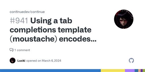 Using A Tab Completions Template Moustache Encodes Special Characters To Html · Issue 941